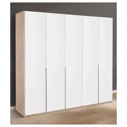 Kleiderschrank wimex "New York", wei&szlig; (struktureichefarben hell, front wei&szlig;), B:225cm H:208cm T:58cm, Schr&auml;nke, Kleiderschrank, in vielen Breiten, 208 oder 236cm hoch