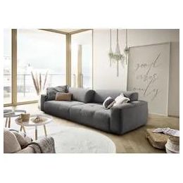Big-Sofa 3C Candy "Yoshy Mega Sofa mit Komfortfunktionen, modern und bequem", grau (dunkelgrau), B:298cm H:74cm T:120cm, 88% Polyester, 12% Polyacryl, Sofas, Big-Sofa, Zwei Sitztiefen durch verstellbare R&uuml;ckenlehne, Bezug in Cord