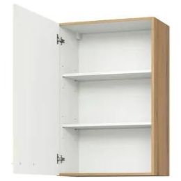 H&auml;ngeschrank KOCHSTATION "KS-Trea O60-90", wei&szlig; (magnolie, eiche astig), B:60cm H:90cm T:35cm, Schr&auml;nke, H&auml;ngeschrank, inklusive zwei Einlegeb&ouml;den, Breite 60 cm, H&ouml;he 90 cm