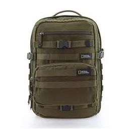 Cityrucksack National Geographic "Milestone", Herren, Gr. B/H/T: 31cm, gr&uuml;n (khaki), Kunstfaser, Rucks&auml;cke Cityrucksack, aus recycelten PET-Flaschen
