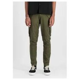 Cargohose Alpha Industries "Combat Pant", Damen, Gr. 28, Normalgr&ouml;&szlig;en, gr&uuml;n (schwarz olive), Obermaterial: 98% Baumwolle, 2% Elastan; Futter: 100% Baumwolle, Hosen Cargohose