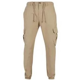 Cargohose Urban Classics "Urban Classics Herren Cargo Jogging Pants", Damen, Gr. M, US-Gr&ouml;&szlig;en, unionbeige, 100% Baumwolle, unifarben, slim fit, Hosen Cargohose