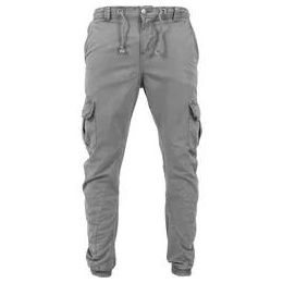 Cargohose Urban Classics "Urban Classics Herren Cargo Jogging Pants", Damen, Gr. XS, US-Gr&ouml;&szlig;en, schwarzgrau, 100% Baumwolle, unifarben, slim fit, Hosen Cargohose