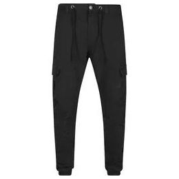 Cargohose Urban Classics "Urban Classics Herren Cargo Jogging Pants", Damen, Gr. 3XL, US-Gr&ouml;&szlig;en, schwarz, 100% Baumwolle, unifarben, slim fit, Hosen Cargohose