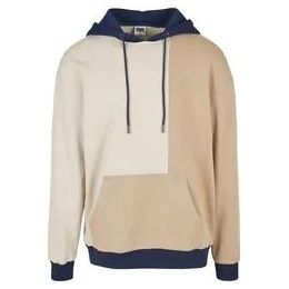 Kapuzensweatshirt Urban Classics "Urban Classics Herren Oversized Color Block Hoody", Herren, Gr. S, softseagrass, unionbeige, 65% Baumwolle, 35% Polyester, Sweatshirts