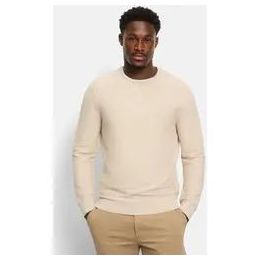 Strickpullover OLYMP "OLYMP Casual Strick", Herren, Gr. 3XL, hellbeige, 100% Baumwolle, Pullover Strickpullover