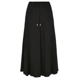 Jerseyrock Urban Classics "Urban Classics Damen Ladies Viscose Midi Skirt", Damen, Gr. M, schwarz, 100% Viskose, loose fit, R&ouml;cke