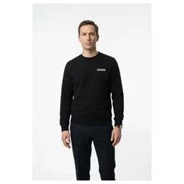 Sweatshirt Napapijri "B-SMALL BOX C BLACK BEAUTY", Herren, Gr. 3XL, schwarz beauty, Sweatware, Obermaterial: 100% Baumwolle, Rundhals, B&uuml;ndchen, Sweatshirts Sweatshirt, Rundhals, regular fit
