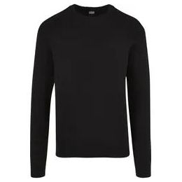 Rundhalspullover Urban Classics "Urban Classics Herren Heavy Oversized Sweater", Damen, Gr. L, schwarz, 100% Baumwolle, unifarben, normal, Rundhals, Pullover Rundhalspullover