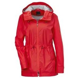 Funktionsjacke GOLDNER "Funktionaler Regenmantel mit Jerseyfutter", Damen, Gr. 38, rot, Obermaterial: 100% Polyester PES., figurumspielend, weit Tubular, Jacken Funktionsjacke, Praktischer 2-Wege-Rei&szlig;verschluss