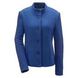 Jackenblazer GOLDNER "Blazer mit raffinierter Kragenl&ouml;sung", Damen, Gr. 50, gr&uuml;n (royalblau), Obermaterial: 88% Polyester PES. 12% Viskose CV., figurumspielend, weit Sonstiges, Blazer, Sonstiges