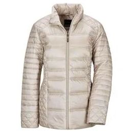 Steppjacke GOLDNER "Kurzgr&ouml;&szlig;e &Uuml;bergangsjacke mit Muster-Mix", Damen, Gr. 20, beige (taupe), Obermaterial: 100% Polyamid PA., gerade, Jacken Steppjacke, RV Taschen