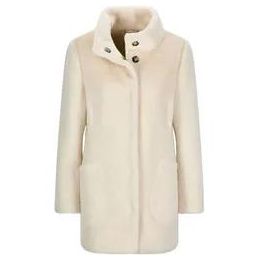 Kurzjacke GOLDNER "Kurzgr&ouml;&szlig;e Longjacke mit Stehkragen", Damen, Gr. 24, beige, Obermaterial: 65% Polyamid PA. 35% Polyester PES., normal, Jacken Kurzjacke, hoher Stehkragen