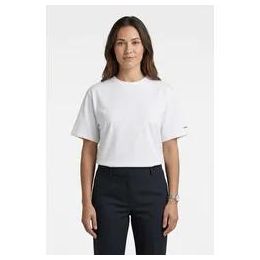 G-Star Raw T-Shirt G-STAR "Relaxed Wmn", Damen, Gr. M, wei&szlig;, Single Jersey, Obermaterial: 100% Baumwolle, unifarben, relaxed fit h&uuml;ftbedeckend, Rundhals, abgesteppte Kante, Shirts T-Shirt, Oversize mit Rundhalsform