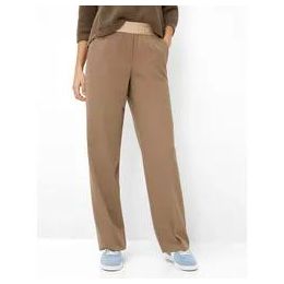 Jogginghose Brax "Style MAINE", Damen, Gr. 46, Normalgr&ouml;&szlig;en, hellbraun, Web, 53% Polyester, 43% Schurwolle, 4% Elasthan, Hosen Jogginghose