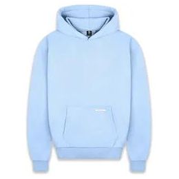 Kapuzenpullover DROPSIZE "Dropsize Herren Super Heavy Blank Hoodie", Herren, Gr. XL, babyblau, 80% Baumwolle, 20% Polyester, unifarben, relaxed fit, ohne Ausschnitt, Pullover Kapuzenpullover