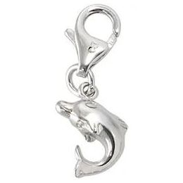 Charm-Einh&auml;nger Jobo "Charm Delfin", silber 925, Charms, Damen, Silber 925 (Sterlingsilber), 925 Silber rhodiniert