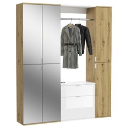 Garderobe Projekt X ca. 152x193 cm Eiche/Wei&szlig;