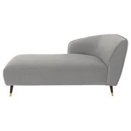 Recamiere Home Affaire "Oradea", grau (hellgrau), B:160cm H:78cm T:91cm, Samtoptik (100% Polyester), Sofas, Recamiere, mit eleganter Steppung auf R&uuml;ckseite der R&uuml;ckenlehne