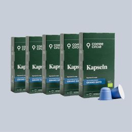 Coffee Circle Kaffeekapseln Grano Gayo, 7 Packungen, nachhaltige Kapseln, kompatibel mit Nespresso-Maschinen