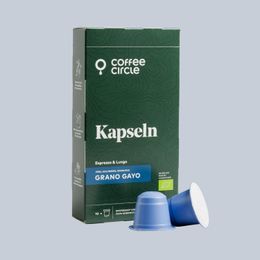 Coffee Circle Kaffeekapseln Grano Gayo, nachhaltige Kapseln, kompatibel mit Nespresso-Maschinen