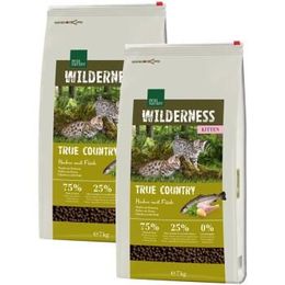 REAL NATURE WILDERNESS Trockenfutter Katze, Kitten, True Country, Huhn mit Fisch 2x7 kg
