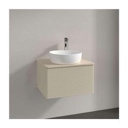 Villeroy & Boch Villeroy und Boch Antao Waschtisch-Unterschrank K29113HJ 60x36x50cm, Waschbeckenplattenfarbe botticino, silk grey matt lacquer