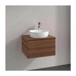 Villeroy & Boch Villeroy und Boch Antao Waschtisch-Unterschrank L18152HM mit Beleuchtung, 2 Ausz&uuml;ge, 600 x 360 x 500 mm, Front mit Struktur, Warm Walnut / Warm Walnut