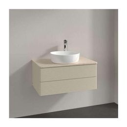 Villeroy & Boch Villeroy und Boch Antao Waschtisch-Unterschrank K19113HJ 80x36x50cm, Waschbeckenplattenfarbe botticino, silk grey matt lacquer