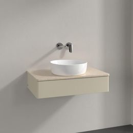 Villeroy & Boch Villeroy und Boch Antao Waschtisch-Unterschrank K08013HJ 80x19x50cm, Waschbeckenplattenfarbe botticino, silk grey matt lacquer