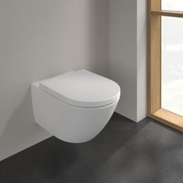 Villeroy & Boch Villeroy und Boch Subway 3.0 Wand-Tiefsp&uuml;l-WC 4670T0RW 37 x 56 cm, TwistFlush, sp&uuml;lrandlos, Stone White CeramicPlus