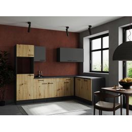 respekta Eckk&uuml;che Oliver o. Ger&auml;te ca. 280x172cm Grau/Eiche