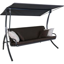 Angerer Freizeitm&ouml;bel Hollywoodschaukel 'Elegance Smart' 3-Sitzer braun 210 x 160 x 145 cm