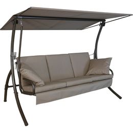 Angerer Freizeitm&ouml;bel Hollywoodschaukel 'Loft Sun' 3-Sitzer taupe 210 x 160 x 145 cm