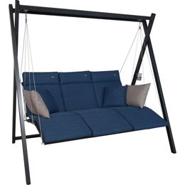 Angerer Freizeitm&ouml;bel Hollywoodschaukel 'Relax Smart' 3-Sitzer blau 220 x 210 x 150 cm