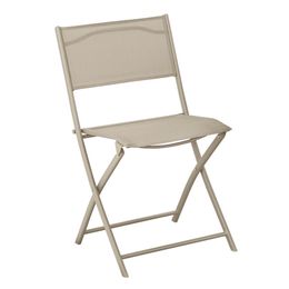 Gartenstuhl 'Nika' klappbar beige 51 x 45 x 81 cm