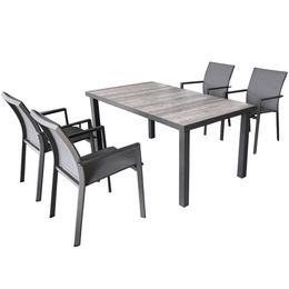 Garden Pleasure Gartenm&ouml;belset 'Rana' f&uuml;r 4 Personen Aluminium