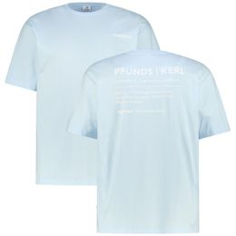Gro&szlig;e Gr&ouml;&szlig;en Pfundskerl T-Shirt mit Print auf Vorder- und R&uuml;ckseite Farbe hellblau Gr&ouml;&szlig;e: 4XL