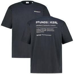Herren Gro&szlig;e Gr&ouml;&szlig;en | Pfundskerl T-Shirt mit Print auf Vorder- und R&uuml;ckseite Farbe schwarz Gr&ouml;&szlig;e: 5XL