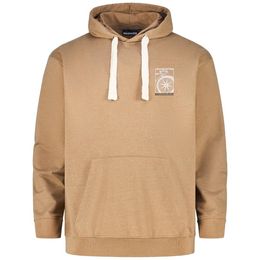 Gro&szlig;e Gr&ouml;&szlig;en North Hoodie mit Print Farbe beige Gr&ouml;&szlig;e: 8XL