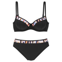 Lascana Bikiniset Damen Gr&ouml;&szlig;e XS/S mischfarben / schwarz