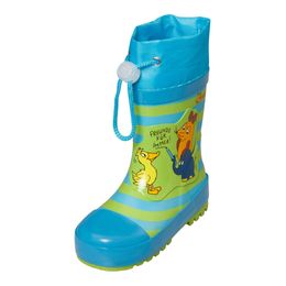 Playshoes Gummistiefel 'Freunde f&uuml;r Immer' Jungen Gr&ouml;&szlig;e 22.5 t&uuml;rkis / limone / kiwi / dunkelorange / schwarz