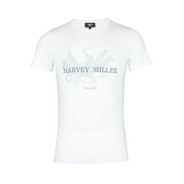 Harvey Miller T-Shirt Herren Gr&ouml;&szlig;e M marine / pastellblau / wei&szlig;