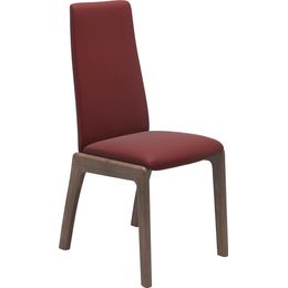 Polsterstuhl stressless "Laurel", rot (cherry paloma, walnuss), B:57cm H:105cm T:60cm, Leder PALOMA: PALOMA ist ein durchgef&auml;rbtes Semianilin-M&ouml;belleder mit nat&uuml;rlicher Narbung., St&uuml;hle, Polsterstuhl, High Back, Gr&ouml;&szlig;e M, mit abgerundeten Beinen in Walnuss