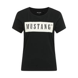 Mustang T-Shirt 'Alma' Damen Gr&ouml;&szlig;e XXXL schwarz / offwhite