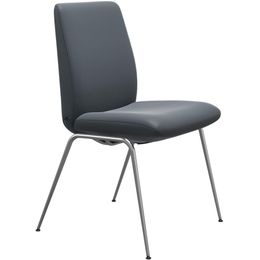Polsterstuhl stressless "Laurel", blau (atlantic blau batick, chrom gl&auml;nzend), B:57cm H:92cm T:59cm, Leder BATICK: BATICK ist ein leicht korrigiertes, durchgef&auml;rbtes und genarbtes M&ouml;belleder, bei dem die meisten Unebenheiten und Spuren in der Regel entfernt wurden., St&uuml;hle, Polsterstuhl, Low Back, Gr&ouml;&szlig;e L, mit Beinen aus Stahl in Chrom gl&auml;nzend