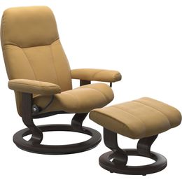 Relaxsessel stressless "Consul", gelb (honey paloma), B:72cm H:94cm T:70cm, Leder BATICK: BATICK ist ein leicht korrigiertes, durchgef&auml;rbtes und genarbtes M&ouml;belleder, bei dem die meisten Unebenheiten und Spuren in der Regel entfernt wurden.;Leder PALOMA: PALOMA ist ein durchgef&auml;rbtes Semianilin-M&ouml;belleder mit nat&uuml;rlicher Narbung.;ROHLEDER Stoff Q2 FARON: Ein fester zuverl&auml;ssiger Boucl&eacute; mit einem s