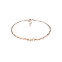 Fu&szlig;kette Elli "Fu&szlig;kette Infinity Unendlichkeit Symbol 925 Silber" Gr. 22, rosa (rosegold), Fu&szlig;ketten, Damen, 22cm, Silber 925 (Sterlingsilber)