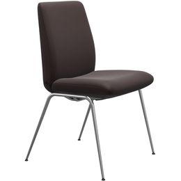 Polsterstuhl stressless "Laurel", braun (chocolate paloma, chrom gl&auml;nzend), B:57cm H:92cm T:59cm, Leder PALOMA: PALOMA ist ein durchgef&auml;rbtes Semianilin-M&ouml;belleder mit nat&uuml;rlicher Narbung., St&uuml;hle, Polsterstuhl, Low Back, Gr&ouml;&szlig;e L, mit Beinen aus Stahl in Chrom gl&auml;nzend