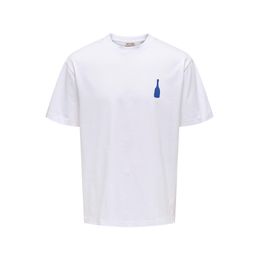 Only & Sons Only & Sons T-Shirt 'ONSFRED ELEGANTS' Herren Gr&ouml;&szlig;e XL blau / knallrot / wei&szlig;